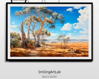 Australian Outback Painting Australian Landscape Image in Oil Painting ...