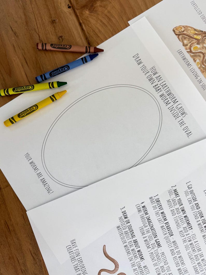 How an Earthworm Grows – Free 6-page Watercolor Life Cycle & Activity ...