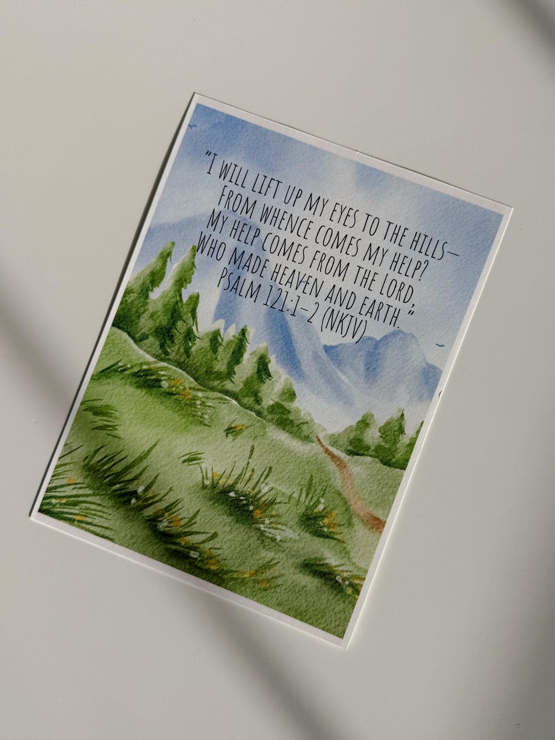 Psalm 121:1–2 Watercolor Scripture Print | Printable Bible Verse ...
