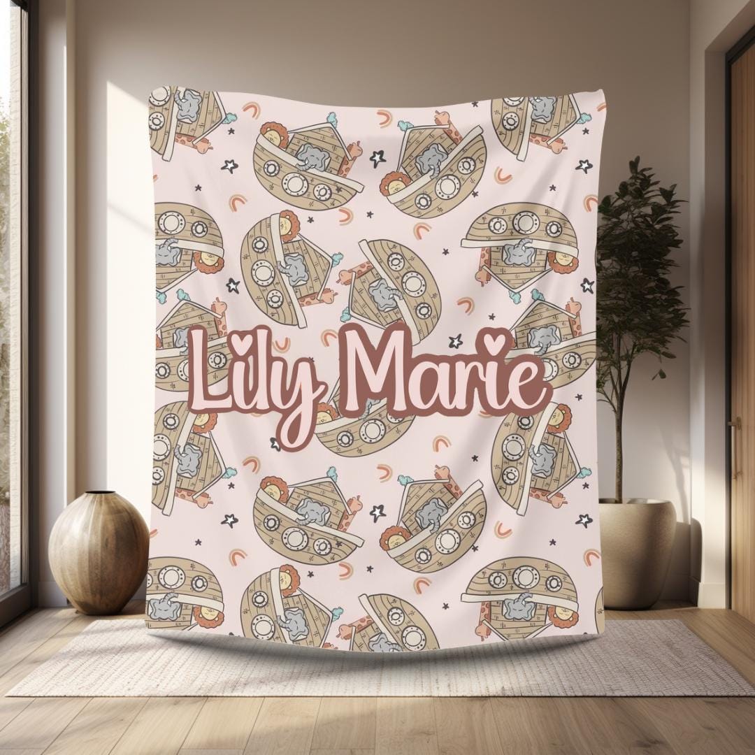 Personalized/customized Noah Ark Animals 2x2 Christian Sherpa Ultra ...