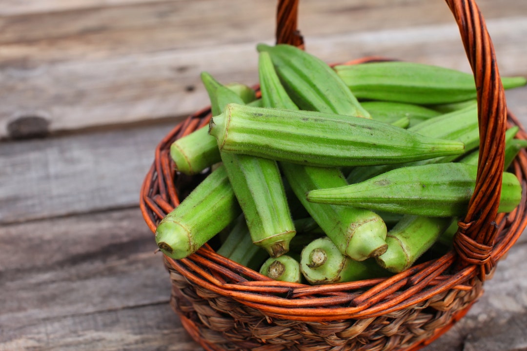 Clemson Spineless Okra Seeds , 50+ Count Organic Okra Heirloom Seeds ...