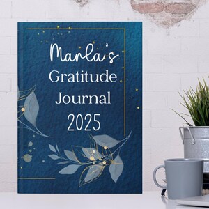 Personalized Gratitude Hardcover Journal, Daily Affirmations and ...