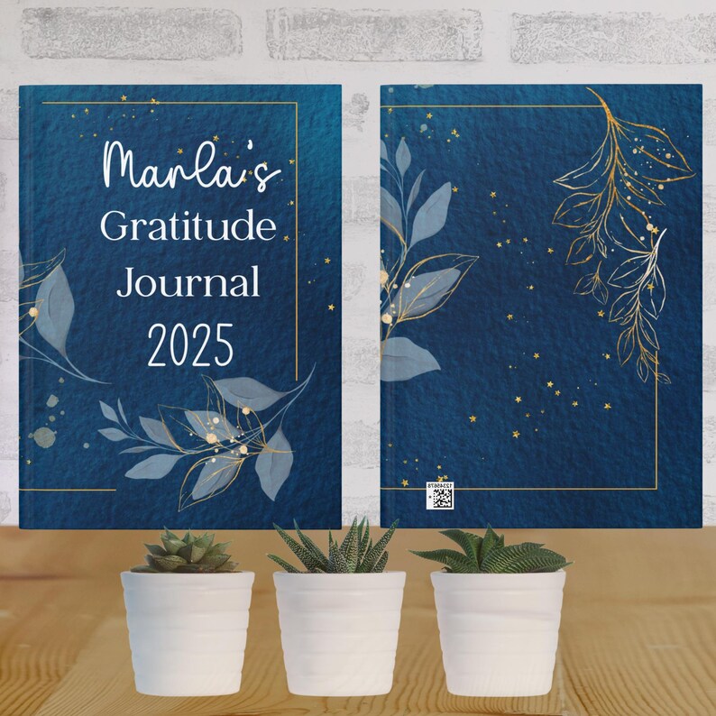 Personalized Gratitude Hardcover Journal, Daily Affirmations and ...