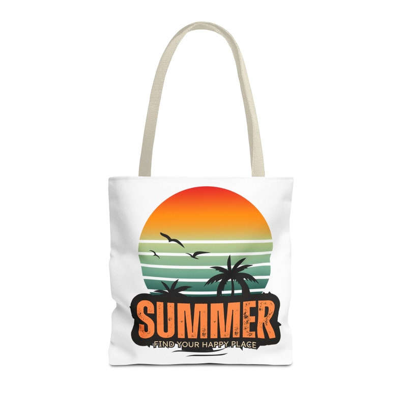 Summer Fun Tote Bag Find Your Happy Place Fun Colorful Design Great for ...