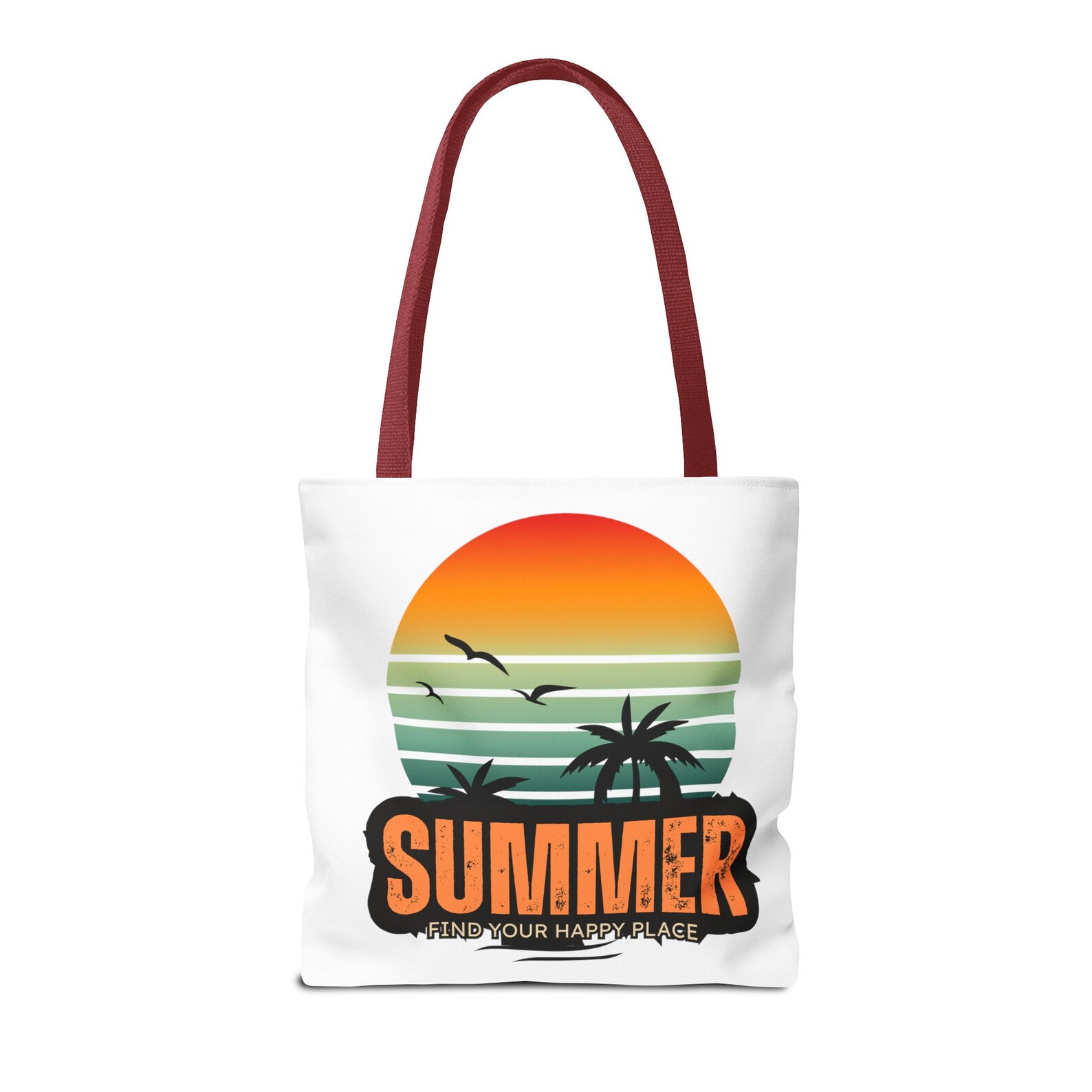 Summer Fun Tote Bag Find Your Happy Place Fun Colorful Design Great for ...