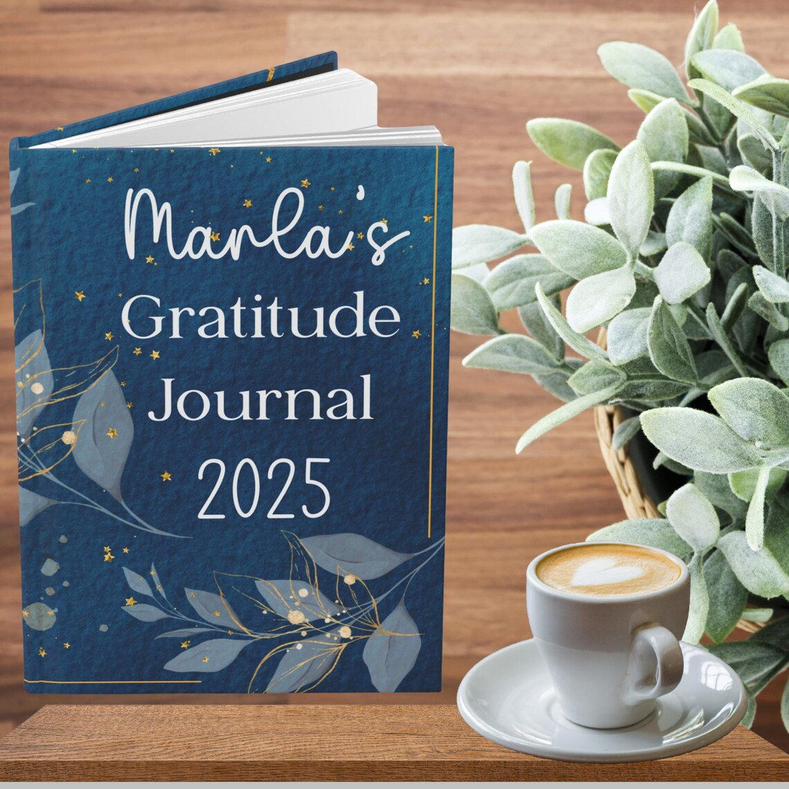 Personalized Gratitude Hardcover Journal, Daily Affirmations and ...