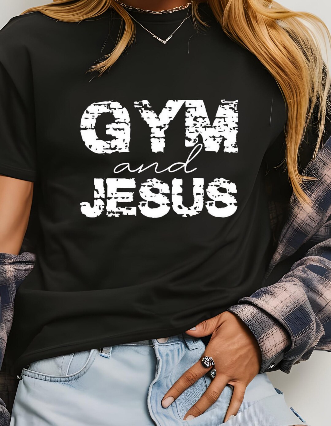 Gym and Jesus Graphic Tee: Funny Workout Shirt - Etsy