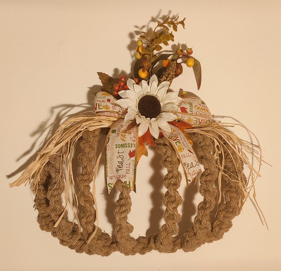 Twisted Macrame Fall Pumpkin - Etsy