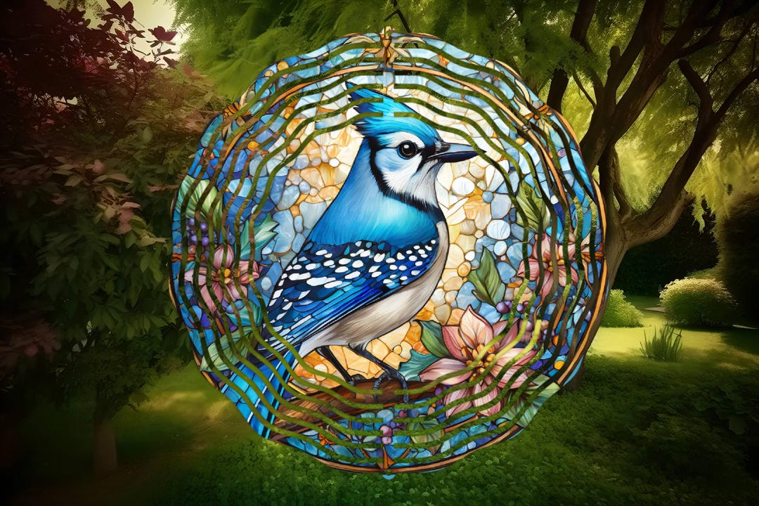 Blue Jay Wind Spinner, Garden Decoration, Outdoor Decoration, - Etsy