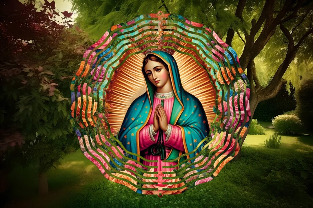 Virgin De Guadalupe Wind Spinner, Garden, Yard, Outdoor Decoration - Etsy