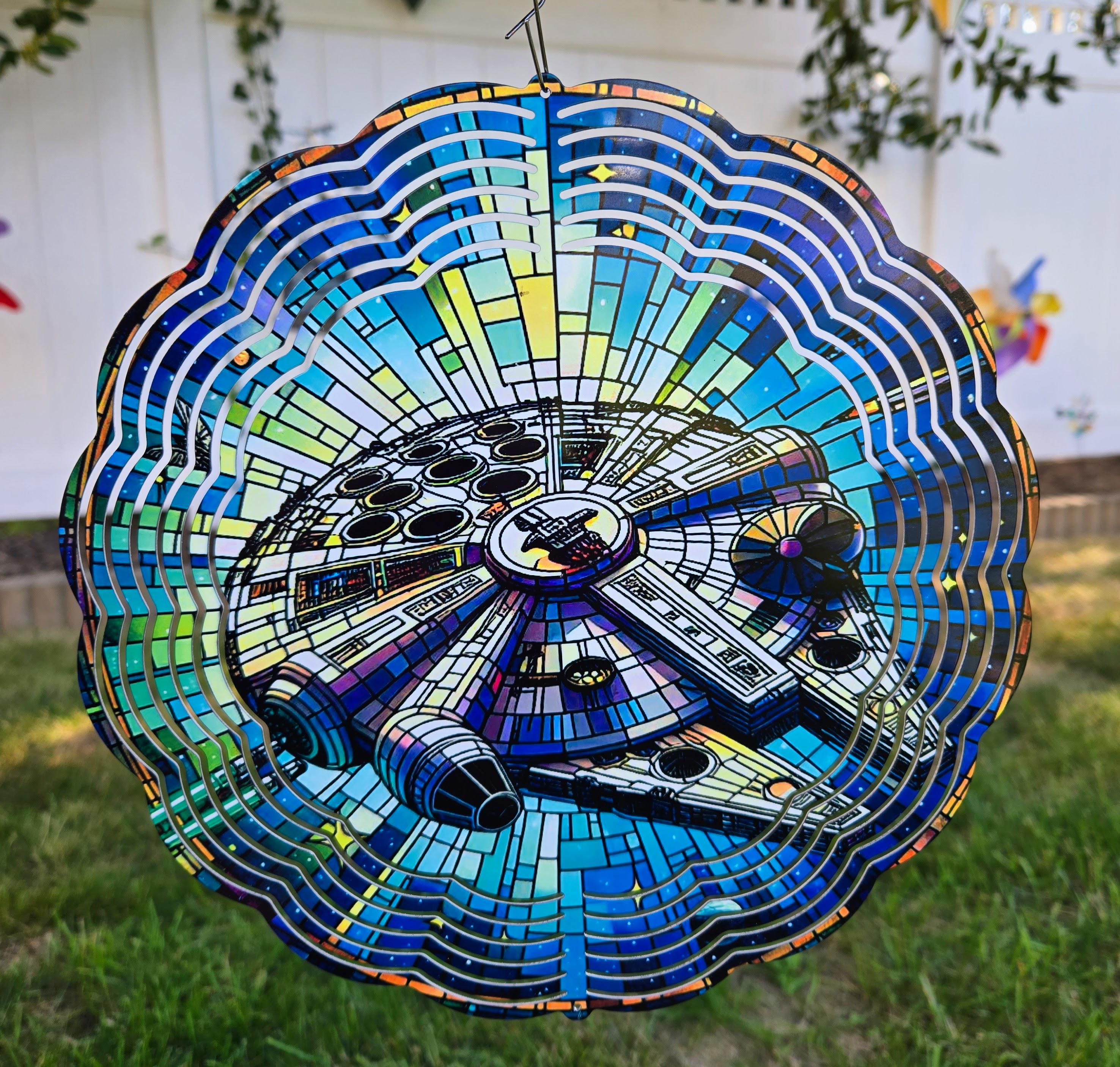 Millennium Falcon Wind Spinner, Garden Decoration, Star Wars, - Etsy