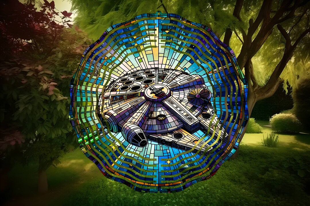 Millennium Falcon Wind Spinner, Garden Decoration, Star Wars, - Etsy