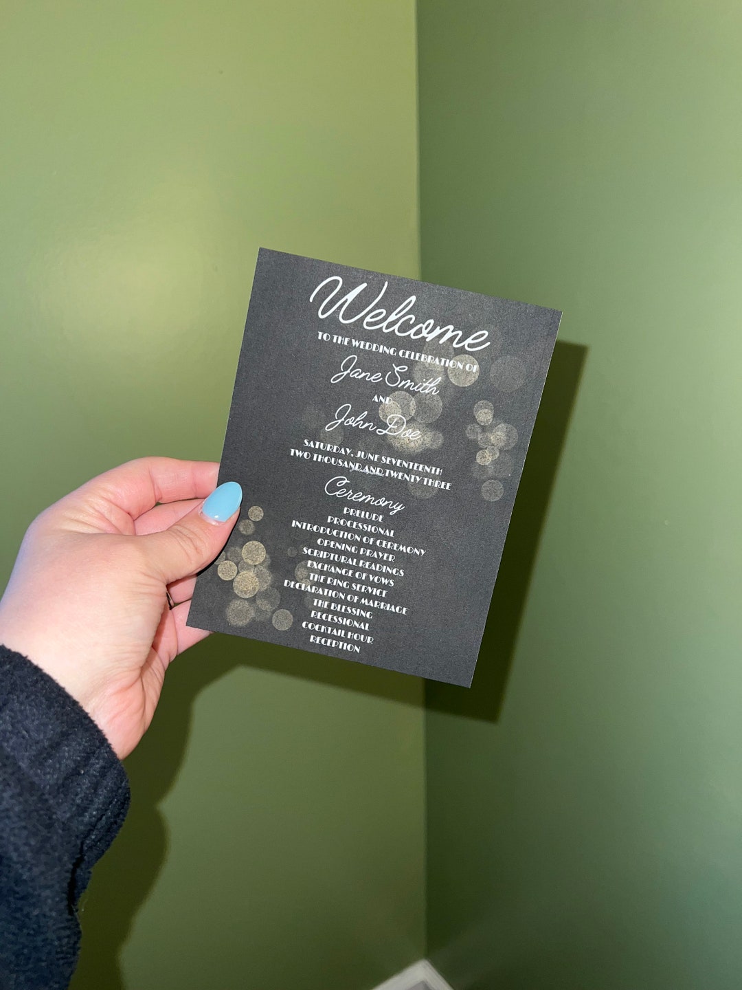 Gold and Black Elegant Wedding Program - Sophisticated and Timeless ...