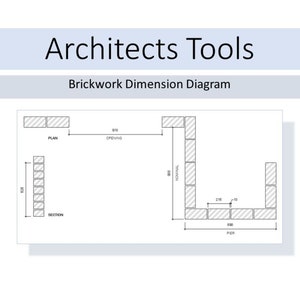 Template Excel Brickwork Dimensions Brick Dims Calculator for Architects. - Etsy