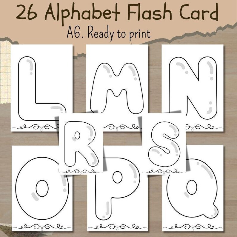 Alphabet Flash Cards L A to Z Alphabet Flash Card for Kids L Practicing ...