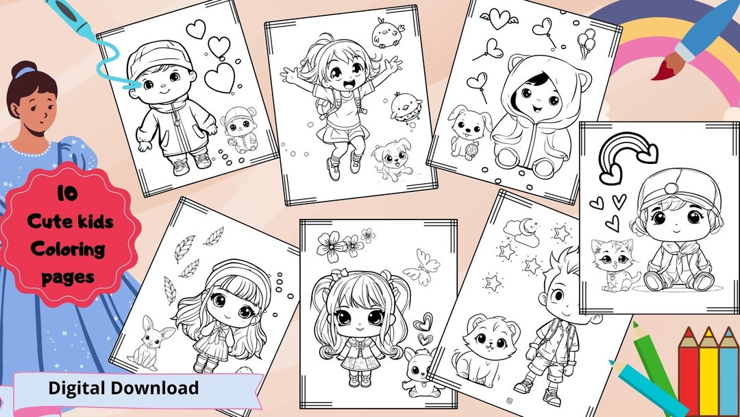 10 Cute Kids Coloring Pages L Printable Coloring Pages for Kids and ...