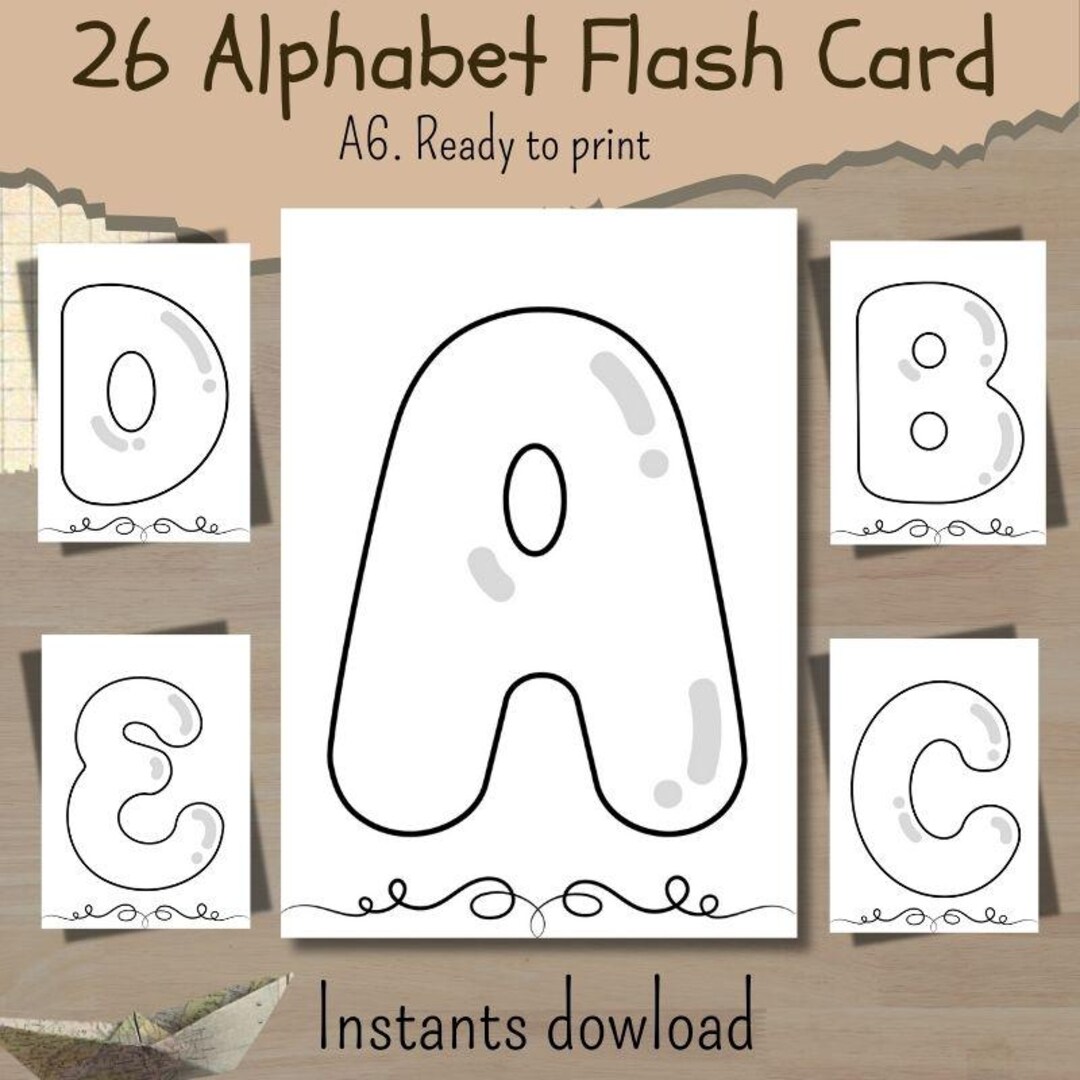 Alphabet Flash Cards L A to Z Alphabet Flash Card for Kids L Practicing ...