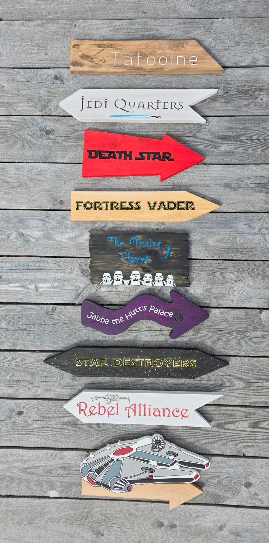Star Wars Directional Signs / Destinations Wooden Signpost - Etsy