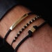 Personalized Gold Cube Initial Bracelet for Men , 14k Solid Gold Custom ...