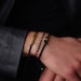 Personalized Gold Cube Initial Bracelet for Men , 14k Solid Gold Custom ...