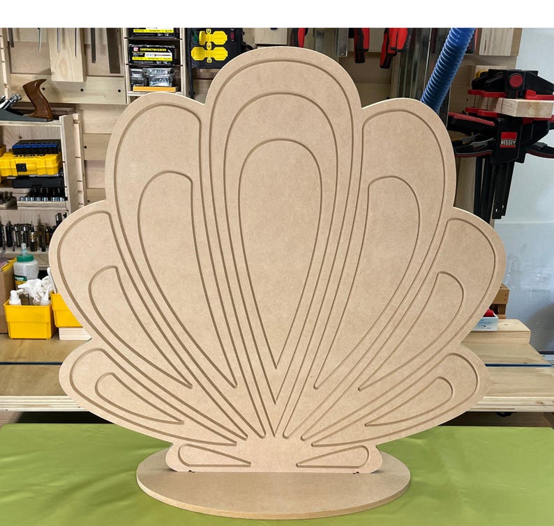 Wooden Seashell Prop, Sea Shell Party Prop, Under the Sea Party, Under ...