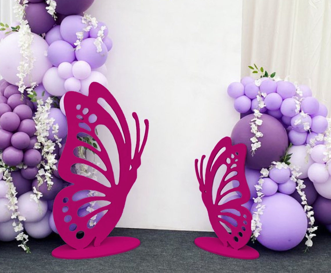 Wooden Butterfly Backdrop, Butterfly Party Prop, Birthday Butterfly ...