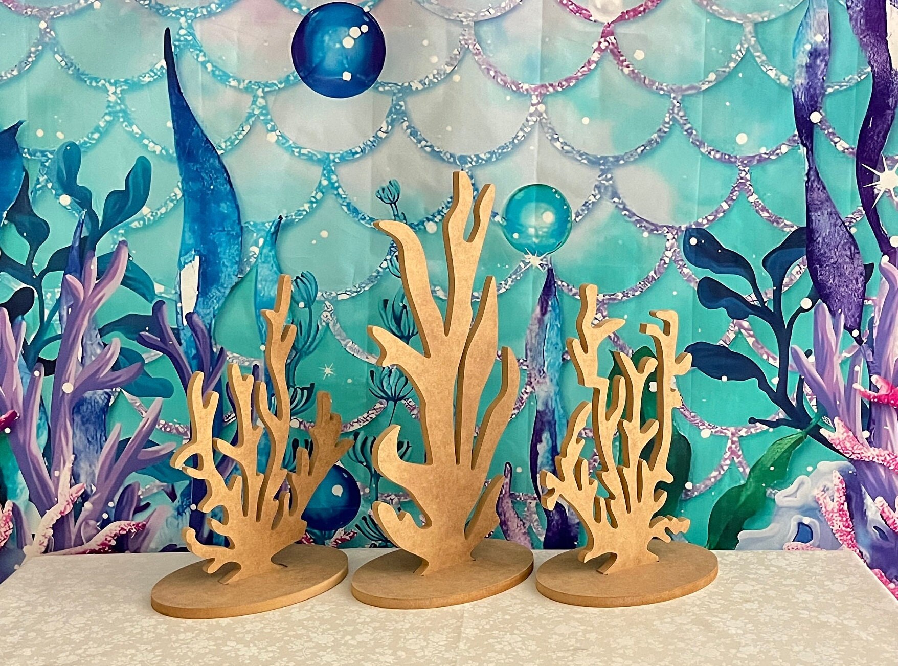 Wood Seaweed, Wood Coral Reefs, Under the Sea Party, Under the Water ...