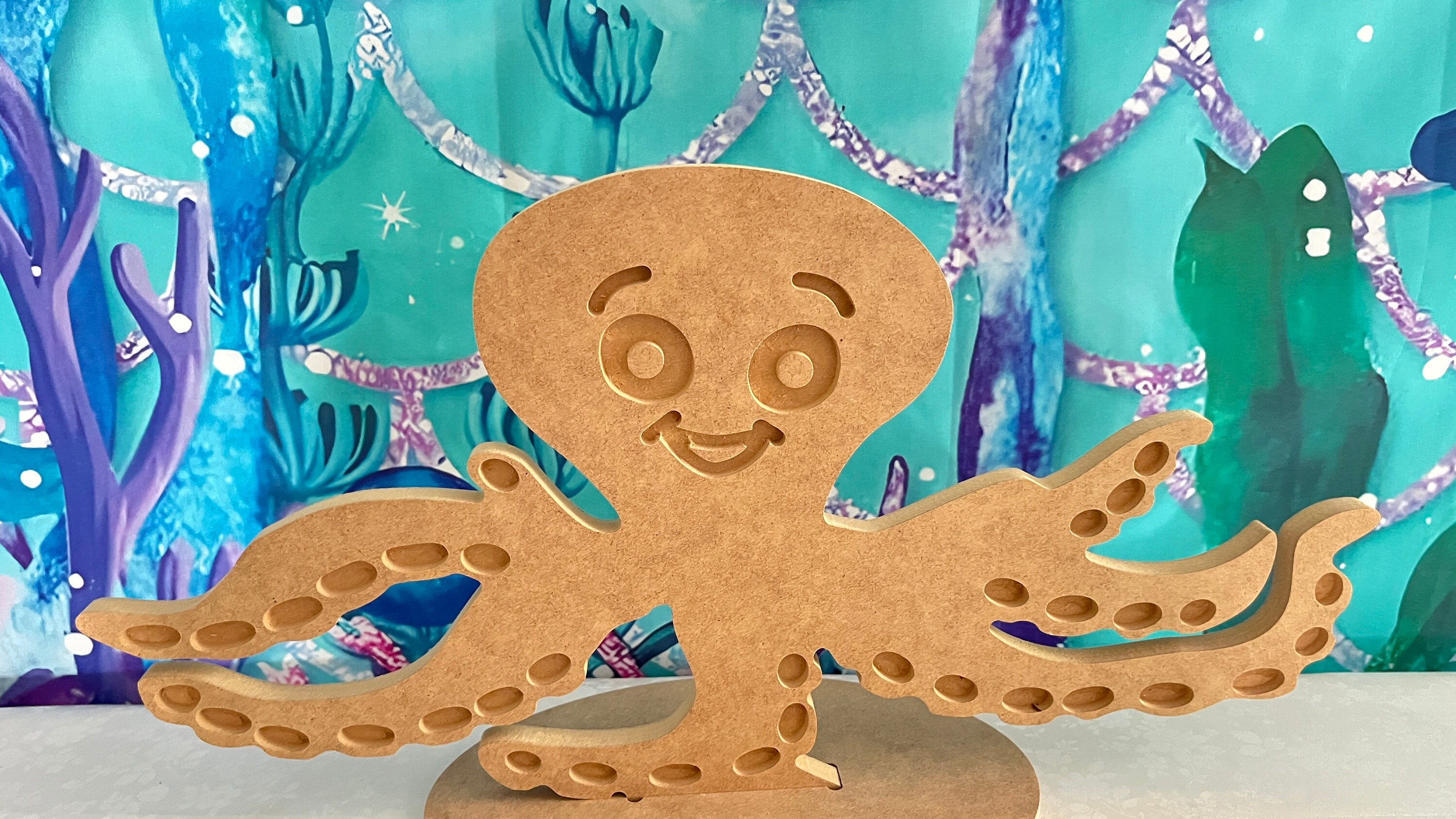 Wooden Octopus for Under the Sea Party Decorations, Under the Water ...