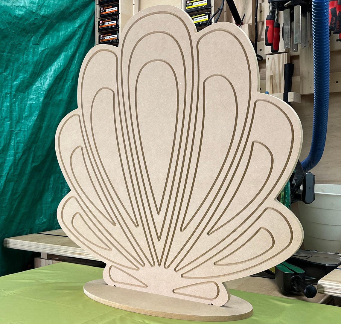 Wooden Seashell Prop, Sea Shell Party Prop, Under the Sea Party, Under ...