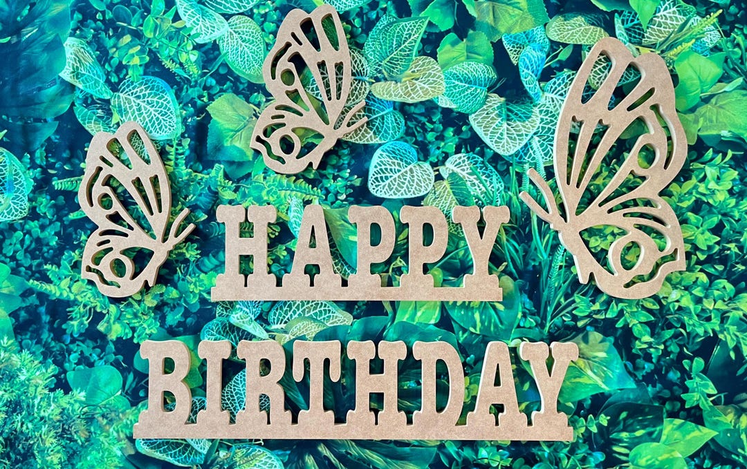 Butterfly Birthday Backdrop Sign: Custom Wooden Name, Party Decor - Etsy