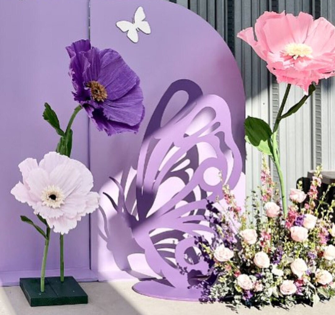 Wedding, Birthday, Baby Shower Butterfly Backdrop, Party Wooden ...