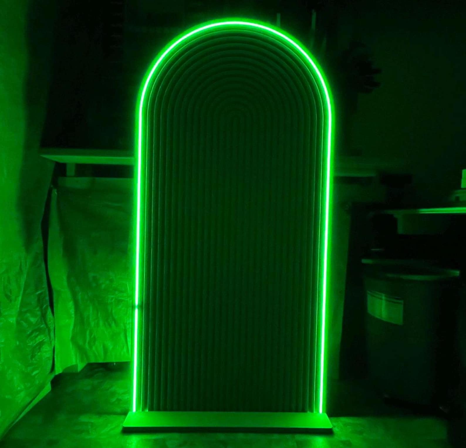 RGB Neon Party Backdrop: Wood Round Arch, Event Wall Display - Etsy