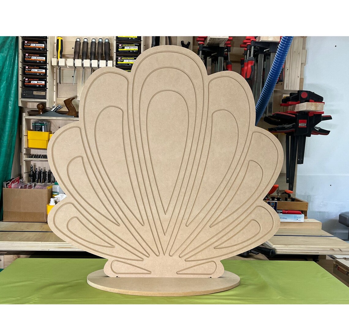 Wooden Seashell Prop, Sea Shell Party Prop, Under the Sea Party, Under ...