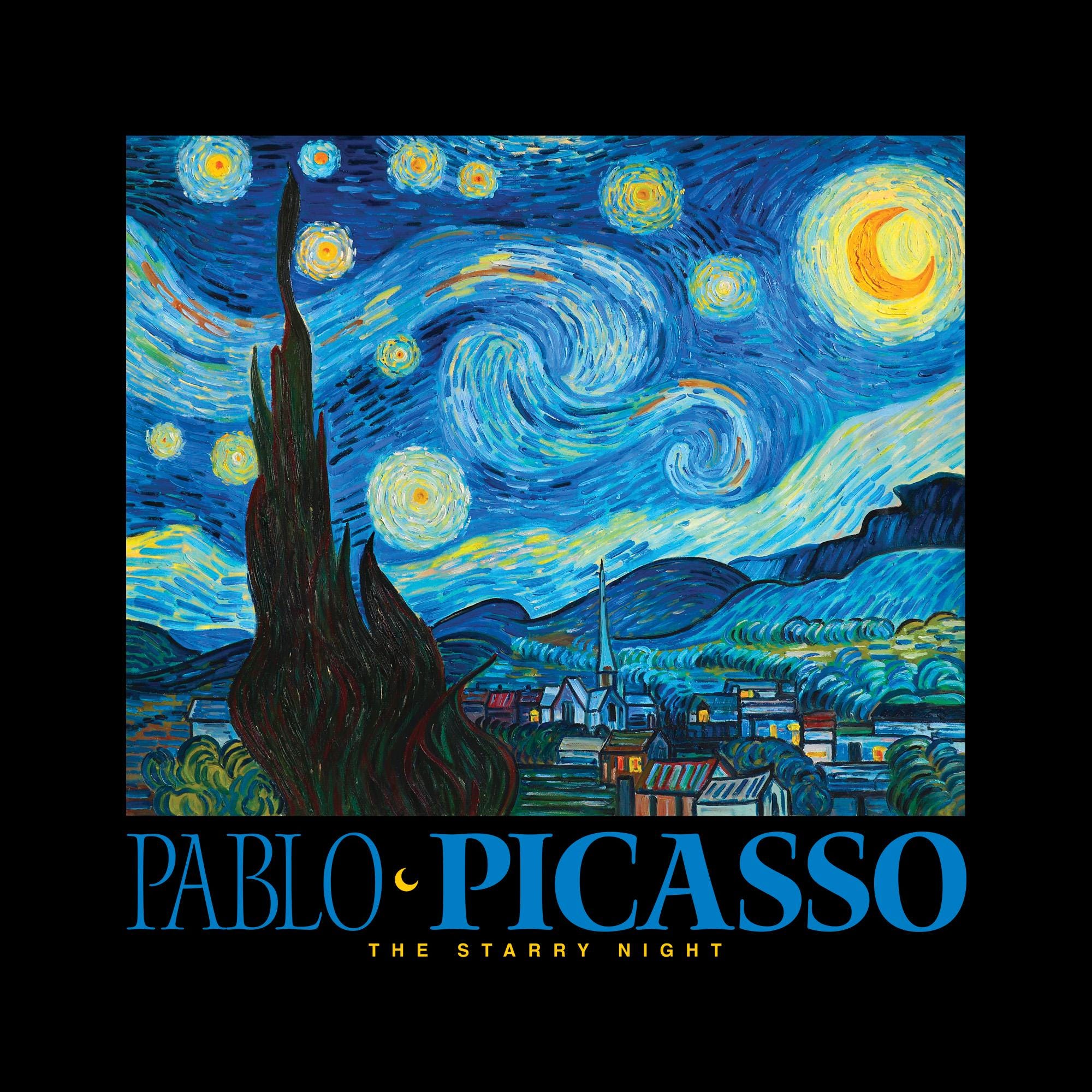 Picasso - the Starry Night - Black - Etsy