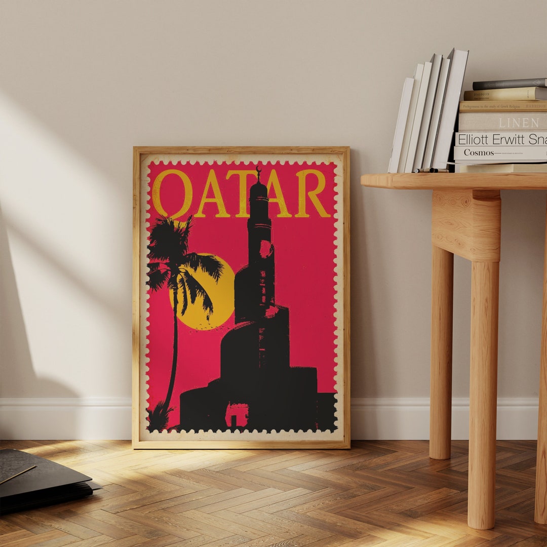 Travel Poster No 10, Qatar Print, Art Print, Qatar Wall Art, Wall Decor ...