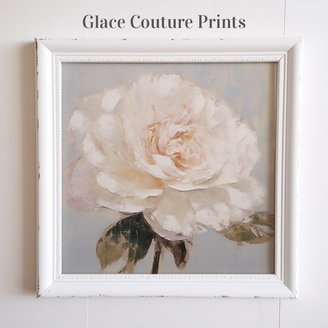 Pink Rose Print Instant Download | Floral Wall Art Light Pink | Flower ...