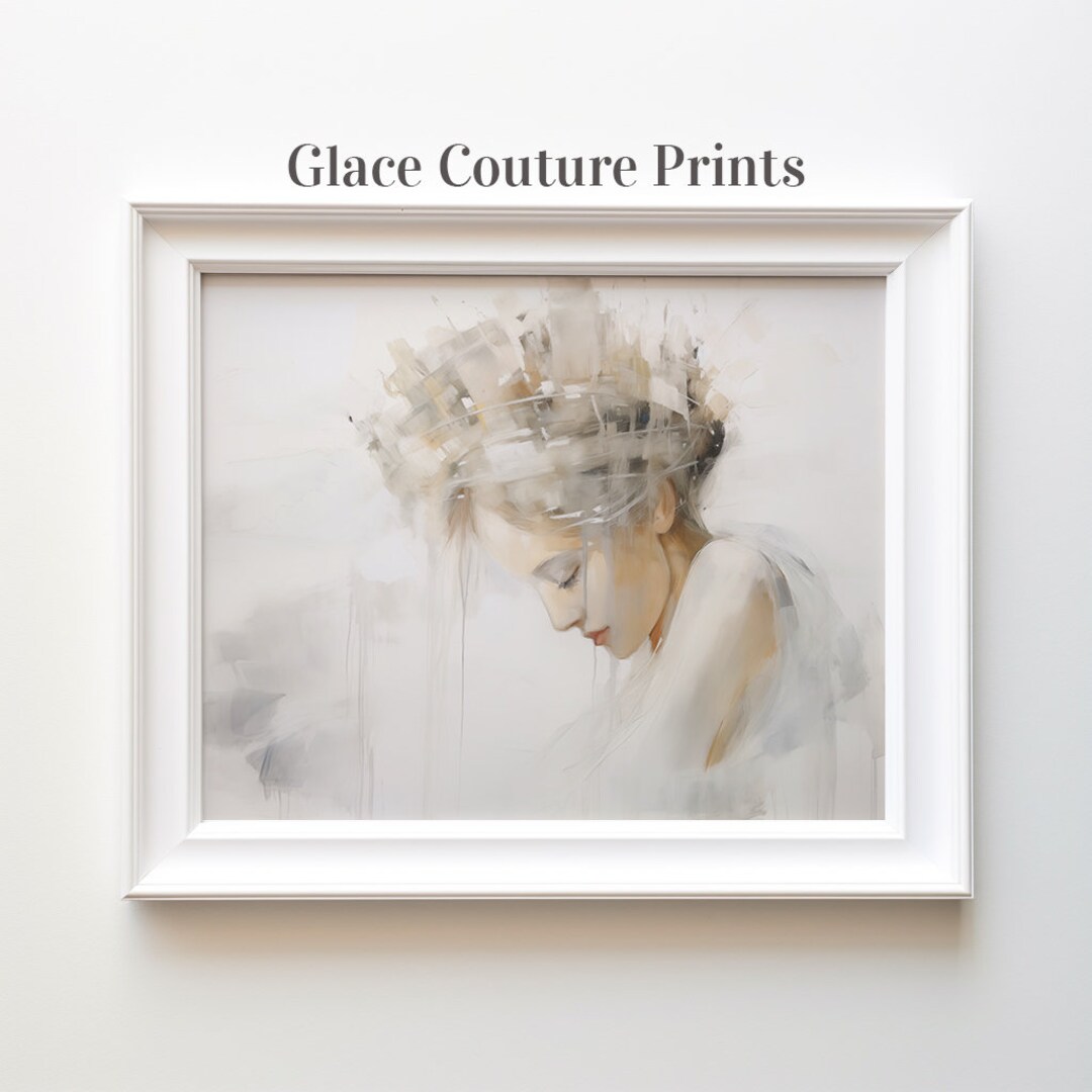 Abstract Style Portrait Icy Blonde Hair With Distressed Crown | Digital ...