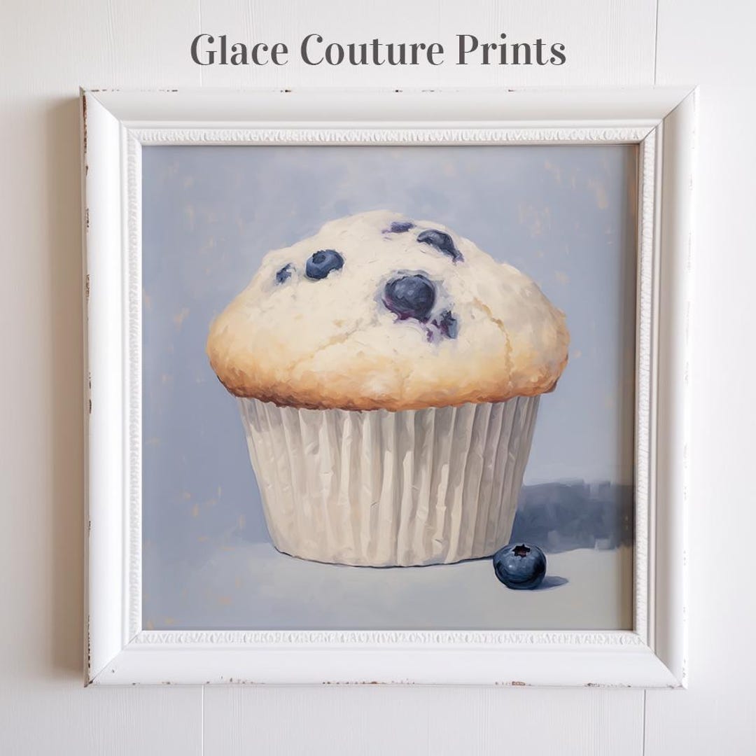 Blueberry Muffin Kitchen Print: Breakfast Still Life (digital Download ...