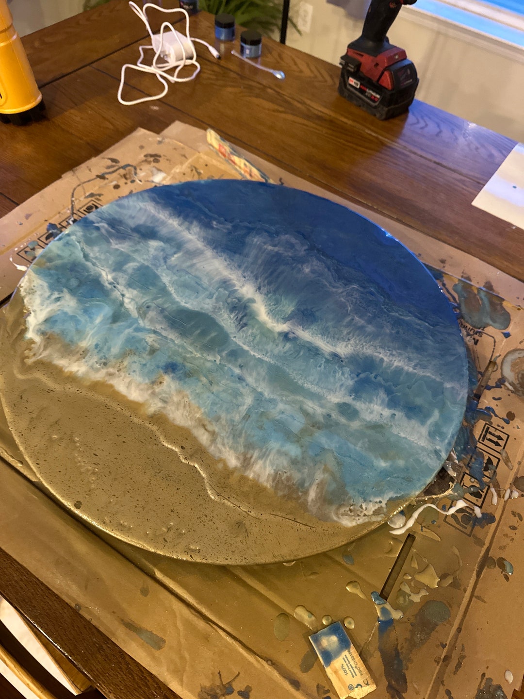 Epoxy Beach Scene Lazy Susan - Etsy
