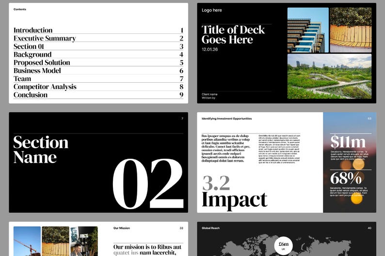 Pitch Deck Template for Canva | Business Proposal Presentation ...