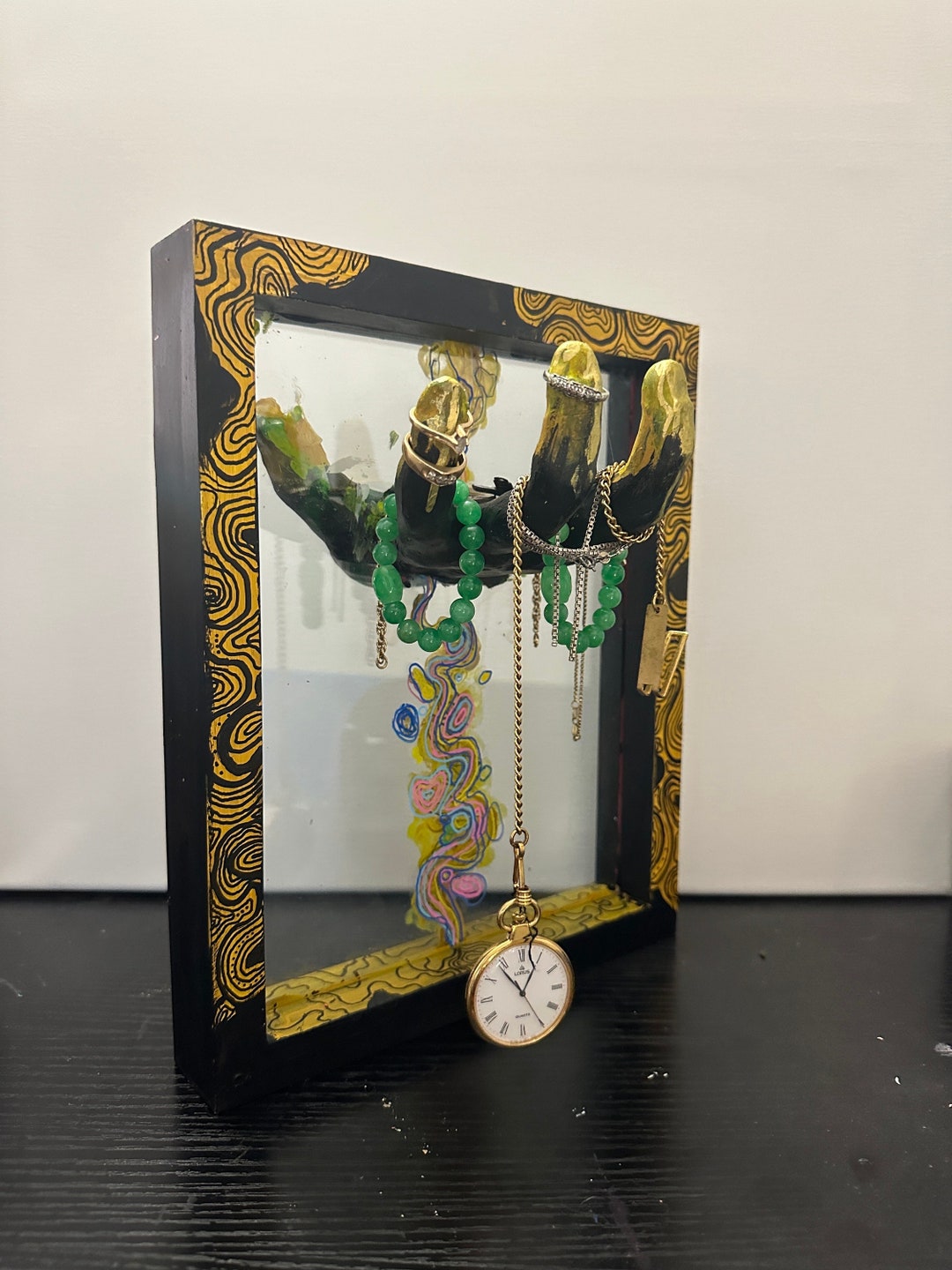 Hand Painted & Sculpted Double Sided Open Hand Window Display - Etsy