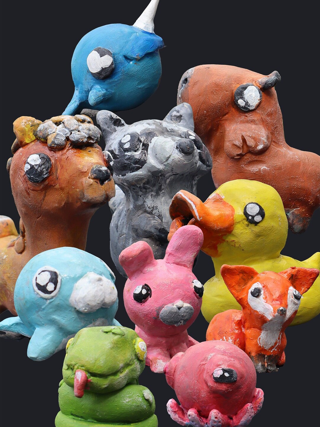 Made to Order Hand Sculpted & Painted Cute Animal Figures for Office or ...