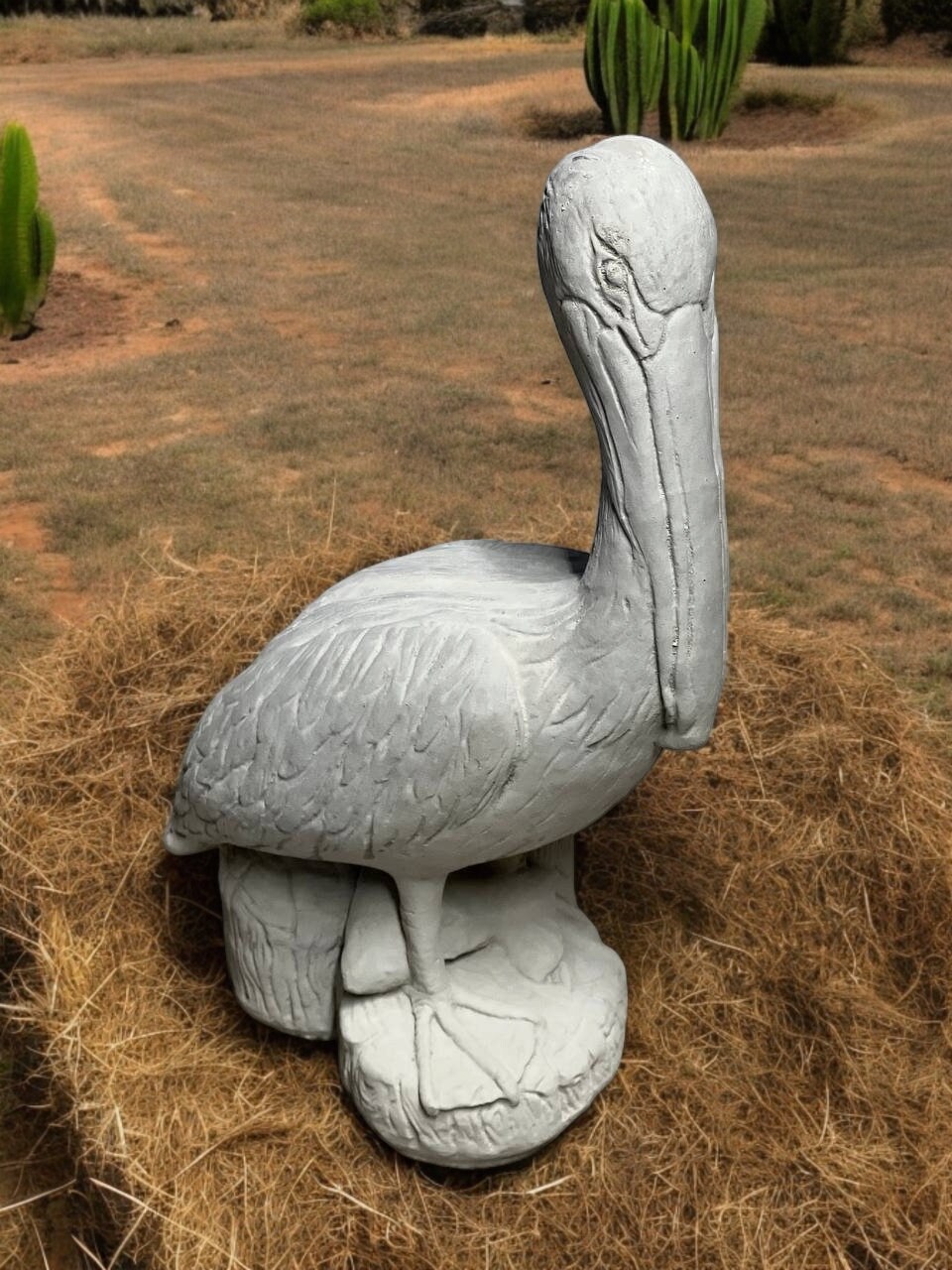 Standing Pelican Statue Stone Massive Bird Figurine Realistic Pelican ...