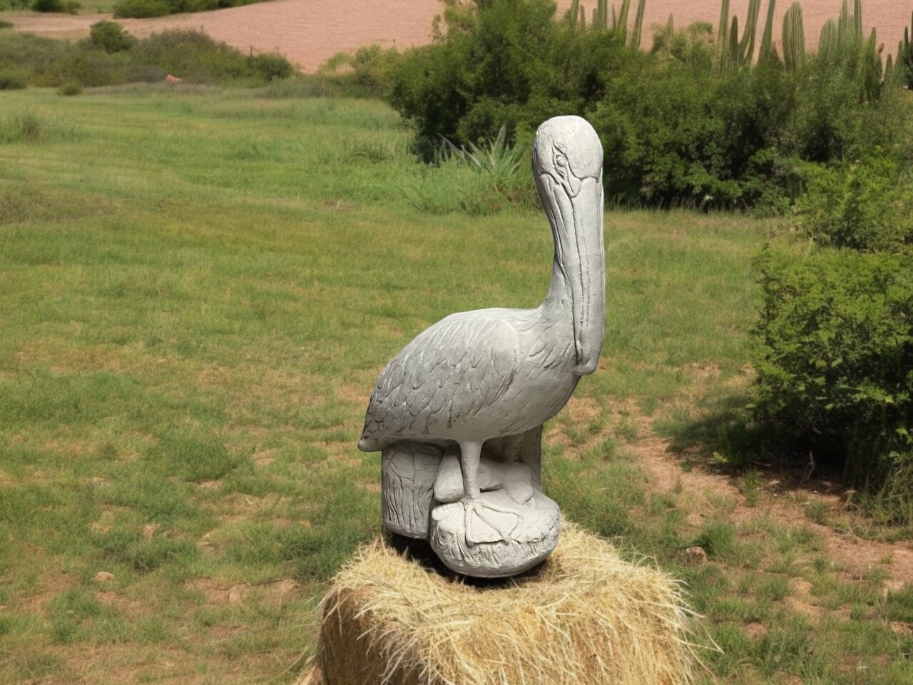 Standing Pelican Statue Stone Massive Bird Figurine Realistic Pelican ...