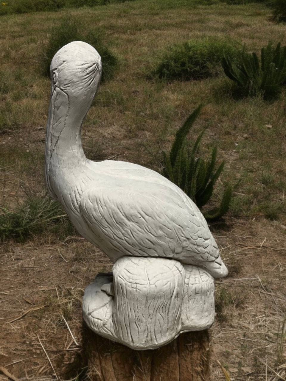 Standing Pelican Statue Stone Massive Bird Figurine Realistic Pelican ...