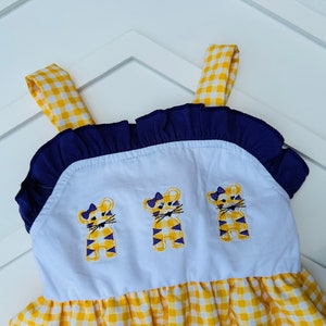 LSU Baby Girl Embroidered Romper Purple and Yellow Geaux Tigers ...
