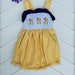 LSU Baby Girl Embroidered Romper Purple and Yellow Geaux Tigers ...