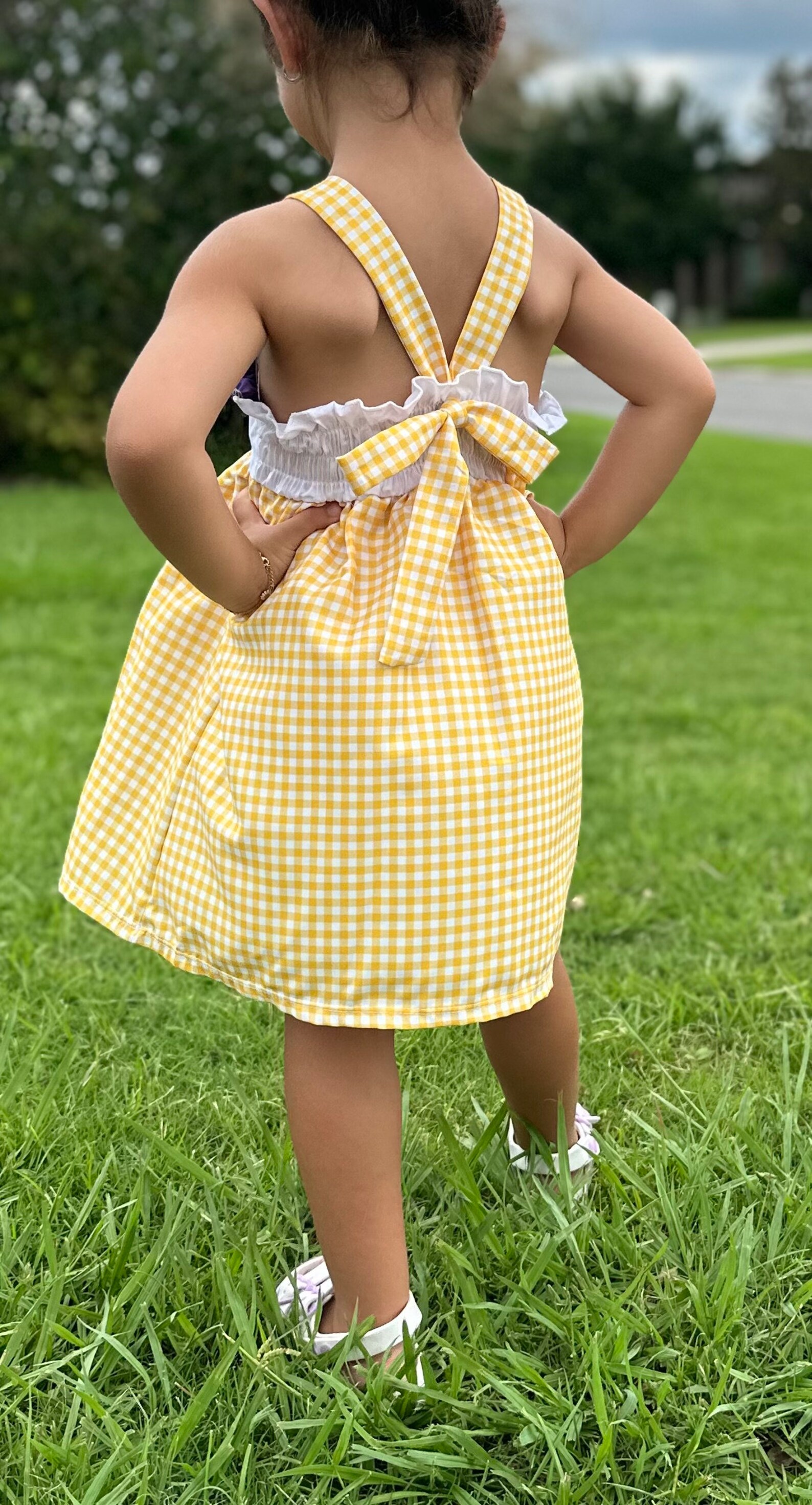 LSU Toddler Girl Embroidered Dress Purple and Yellow Geaux Tigers ...