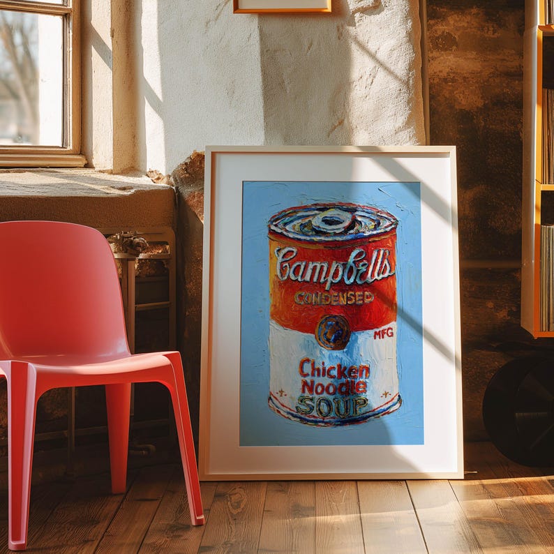 Campbells Soup Can Oil Painting Art Print - Etsy