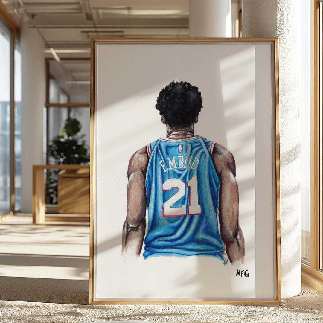 Joel Embiid Water Color Painting- Art Print - Etsy